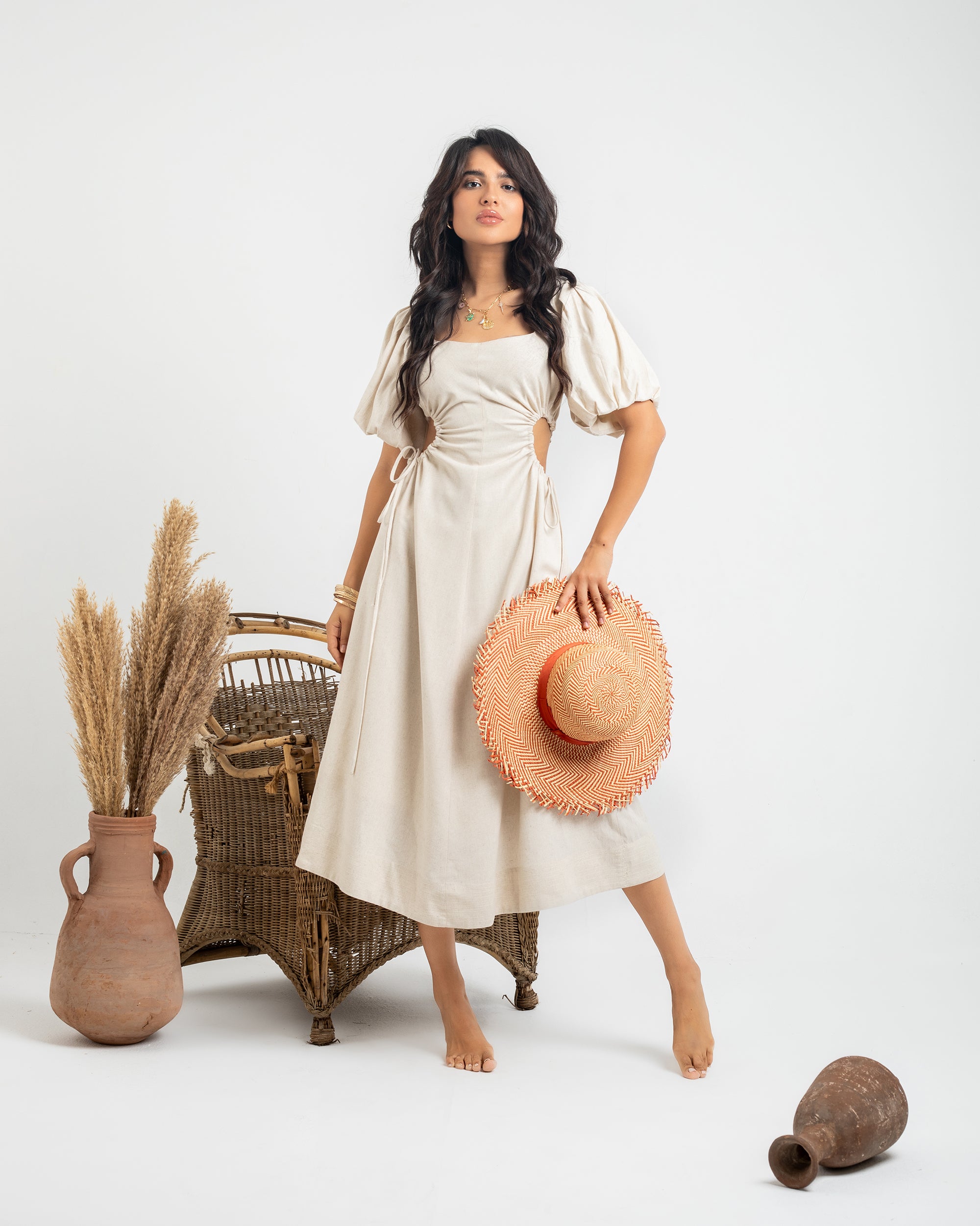 Beige Linen Dress – Lolla's